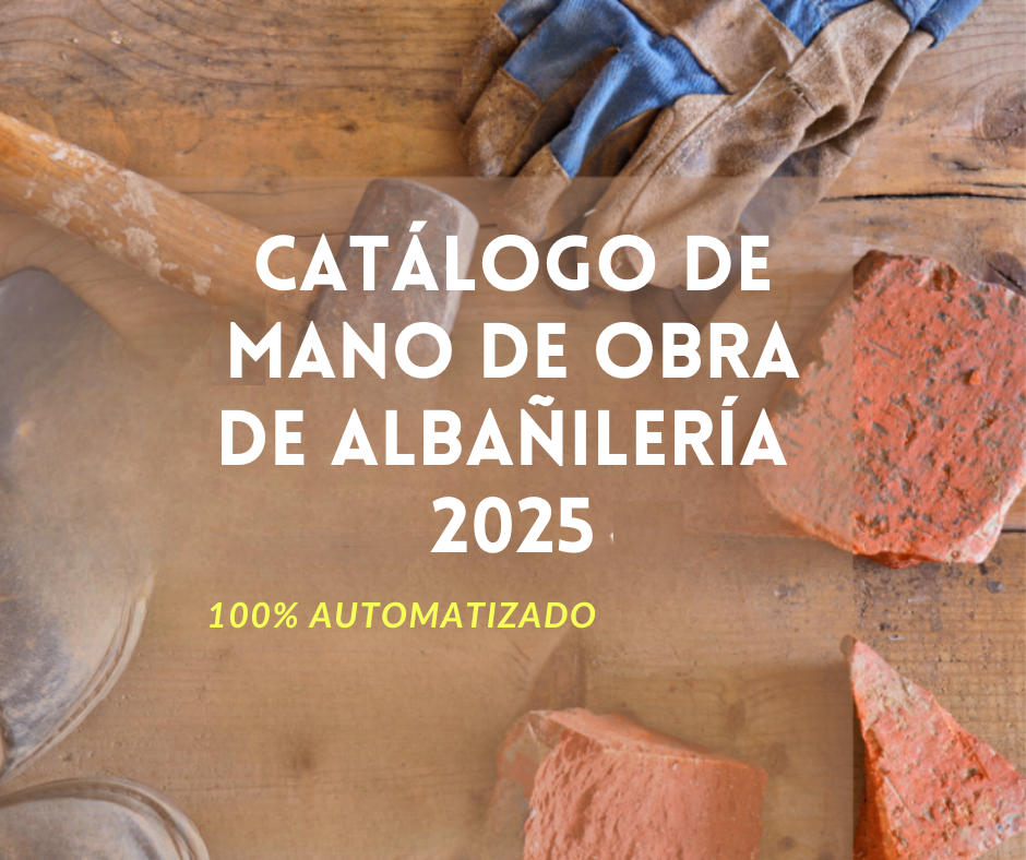 Catálogo Mano de Obra Albañileria 2025 (Estudio para Estado ...